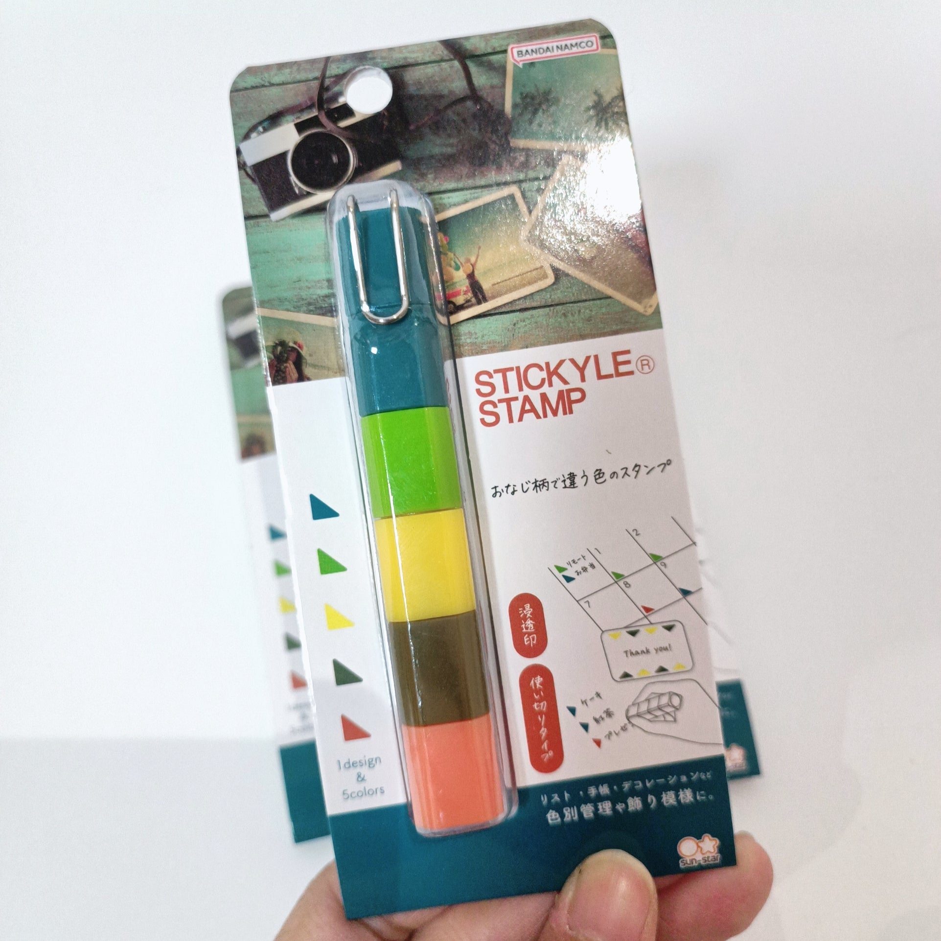 Stickyle Stamp clippable stamp (5 colors in one) – Rainbowholic Shop