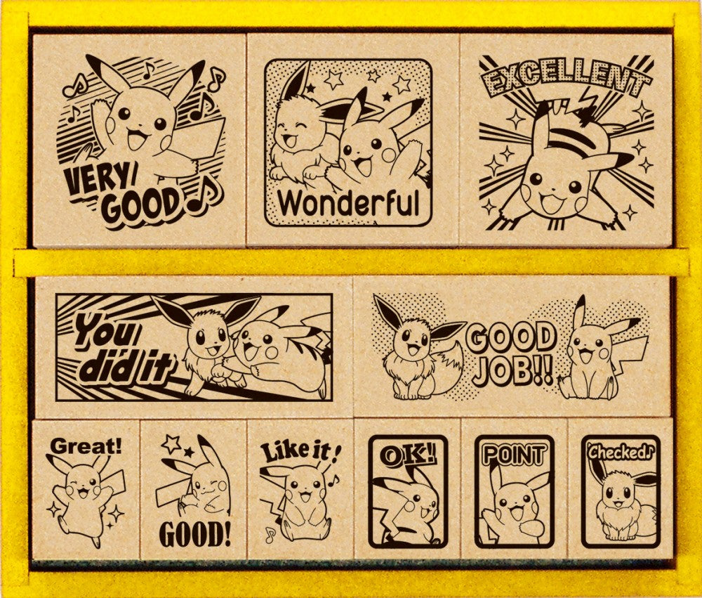 [Pre-order] Pokemon Wooden Stamp Set (11 pcs.) – Rainbowholic Shop