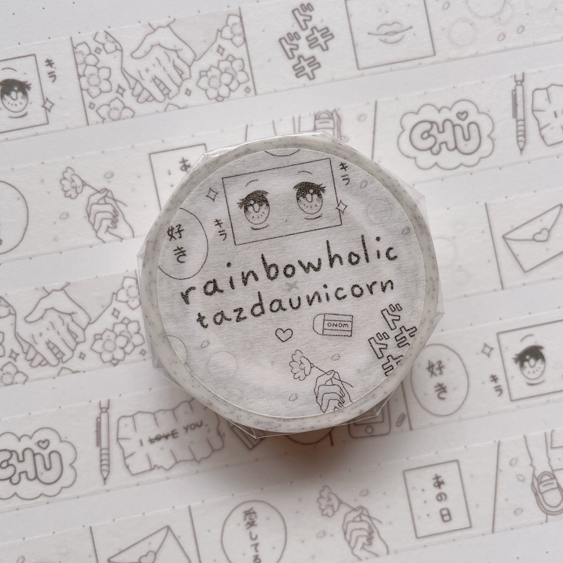 (MT078) Original Rainbowholic x Tazdaunicorn Shoujo Manga Washi Tape – Rainbowholic Shop