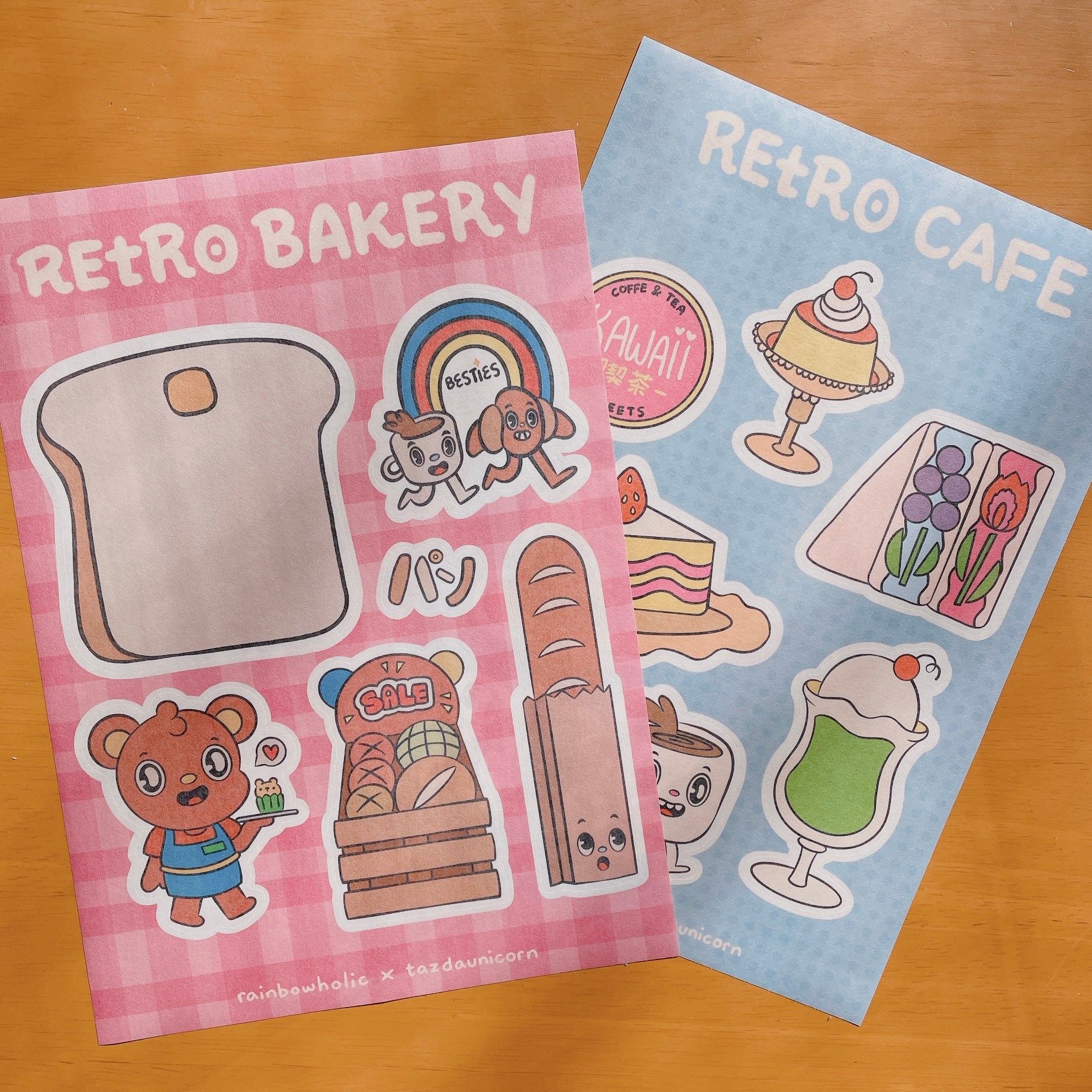 (ST043) Original Rainbowholic x Tazdaunicorn "Retro Cafe & Bakery" Sti ...
